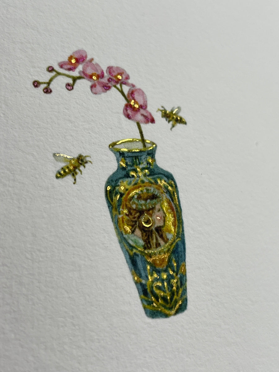Virgo's Bloom | Hand-Embellished – Paintings For Hummingbirds
