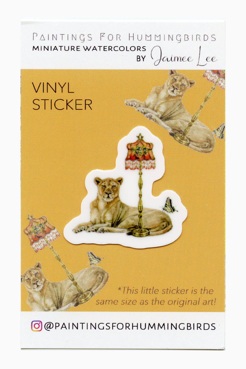 "Leo" Vinyl Sticker – Paintings For Hummingbirds